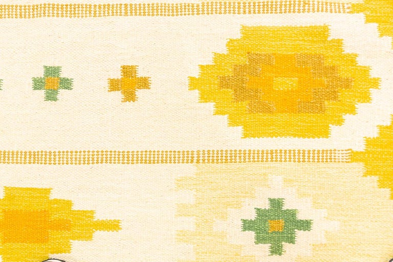 Scandinavian Wool Rug Cross Motif Design For Sale at 1stDibs