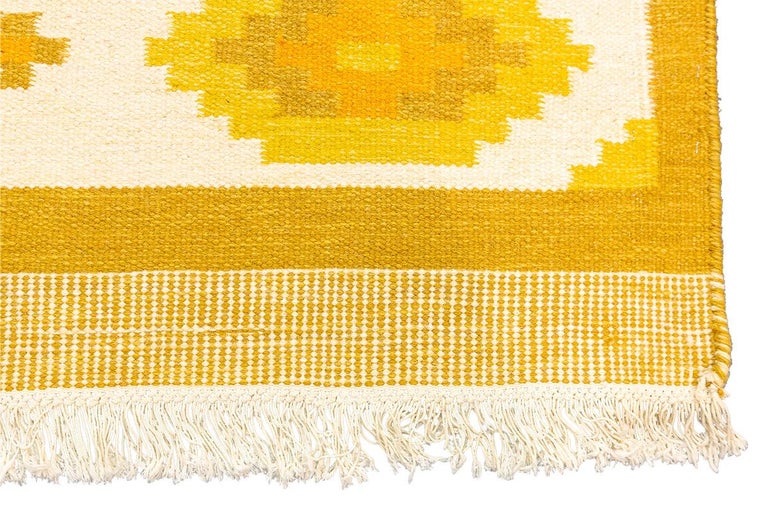 Scandinavian Wool Rug Cross Motif Design For Sale at 1stDibs