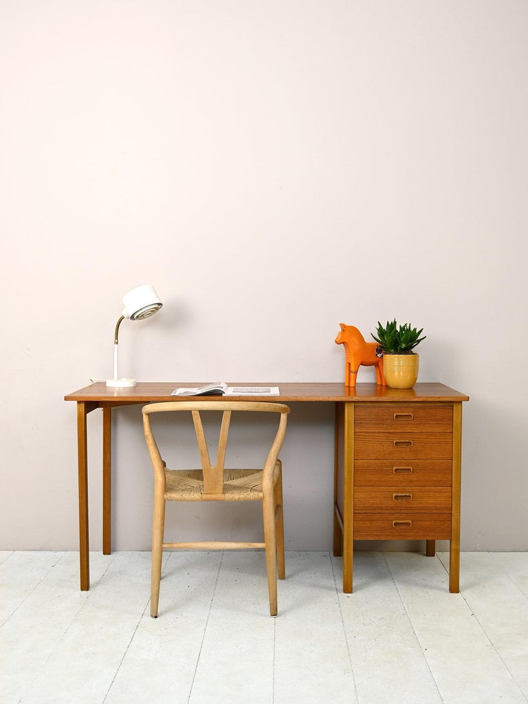 Scandinavian Writing Desk Original Vintage, 1960s For Sale at 1stDibs