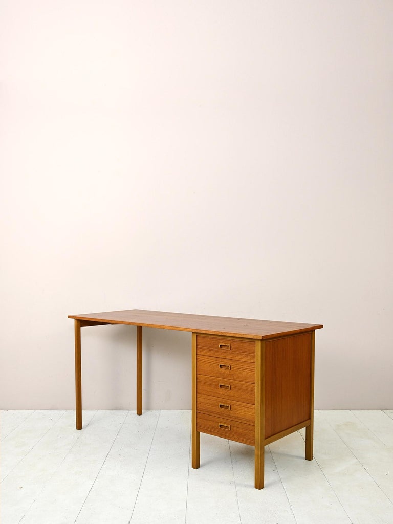 Scandinavian Writing Desk Original Vintage, 1960s For Sale at 1stDibs
