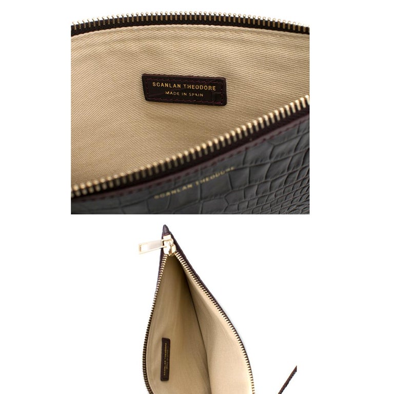 Scanlan Theodore Purple Croc Embossed Envelope Bag For Sale at 1stDibs ...