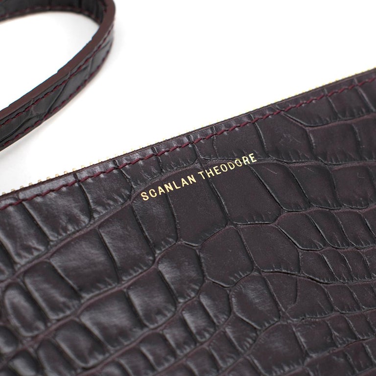 Scanlan Theodore Purple Croc Embossed Envelope Bag For Sale at 1stDibs ...