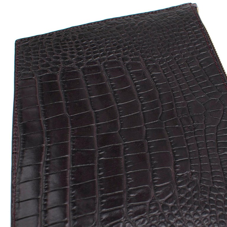 Scanlan Theodore Purple Croc Embossed Envelope Bag For Sale at 1stDibs ...