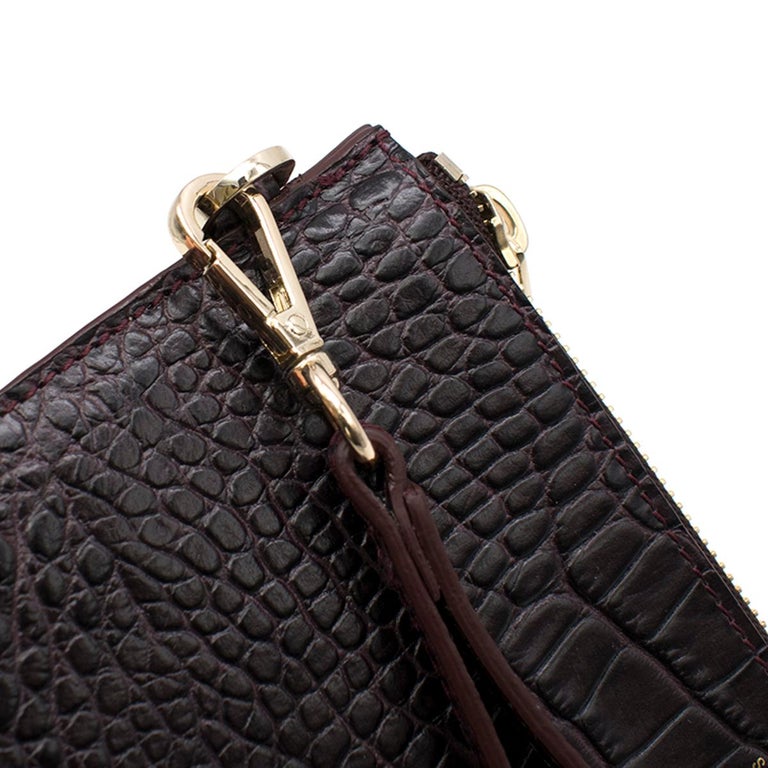 Scanlan Theodore Purple Croc Embossed Envelope Bag For Sale at 1stDibs ...