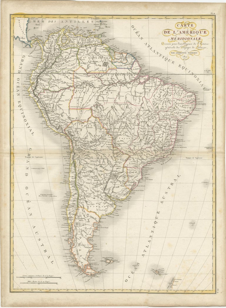 Scarce Antique Map of South America For Sale at 1stDibs