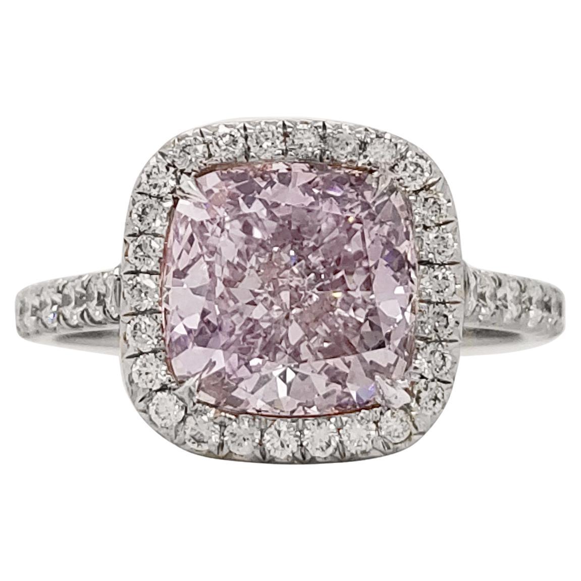 Rare Fancy Light Pink Sapphire Platinum Ring at 1stDibs