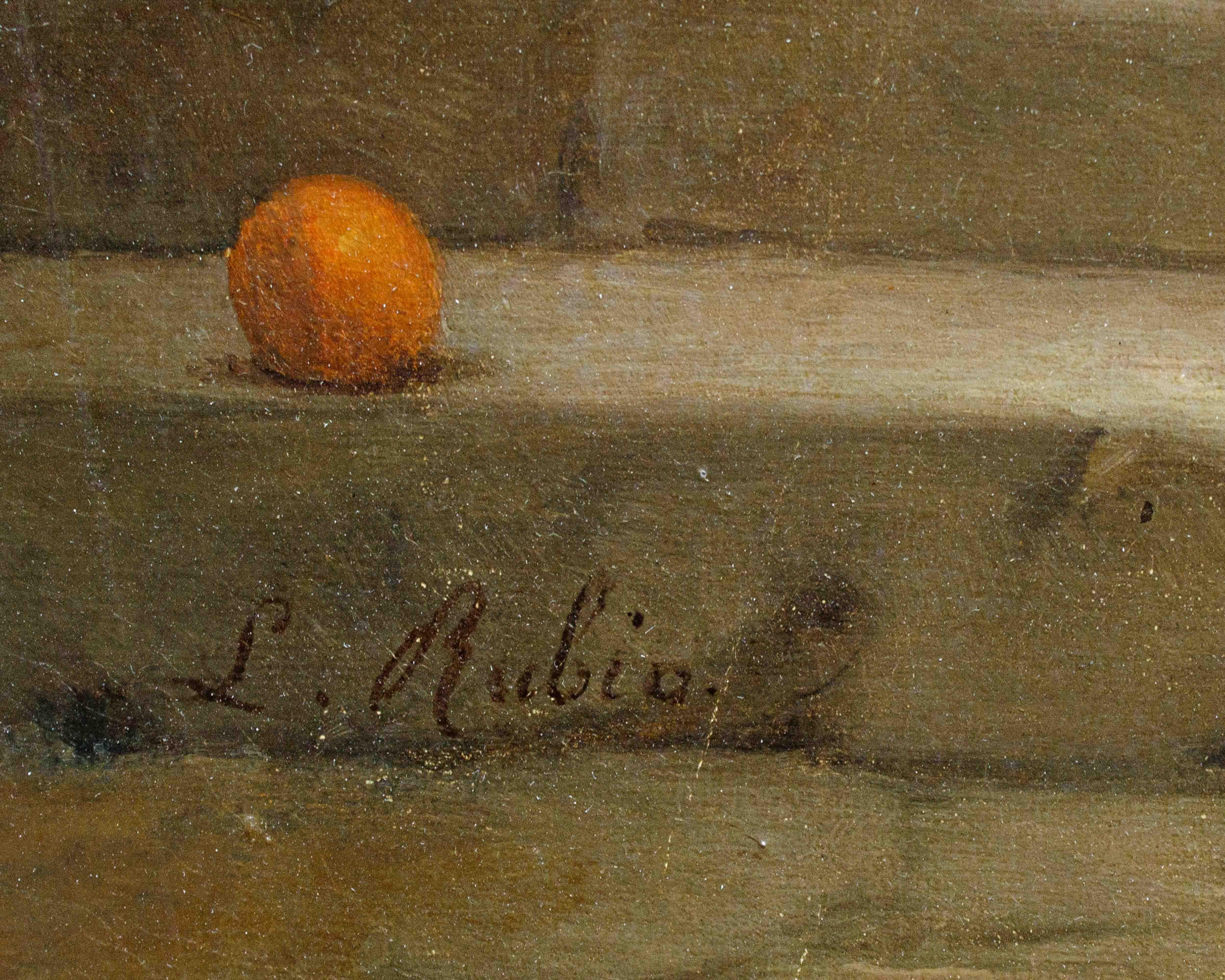 Scena Mediterranea Con Donna E Bambini Di Luigi Rubio xix Secolo For ...