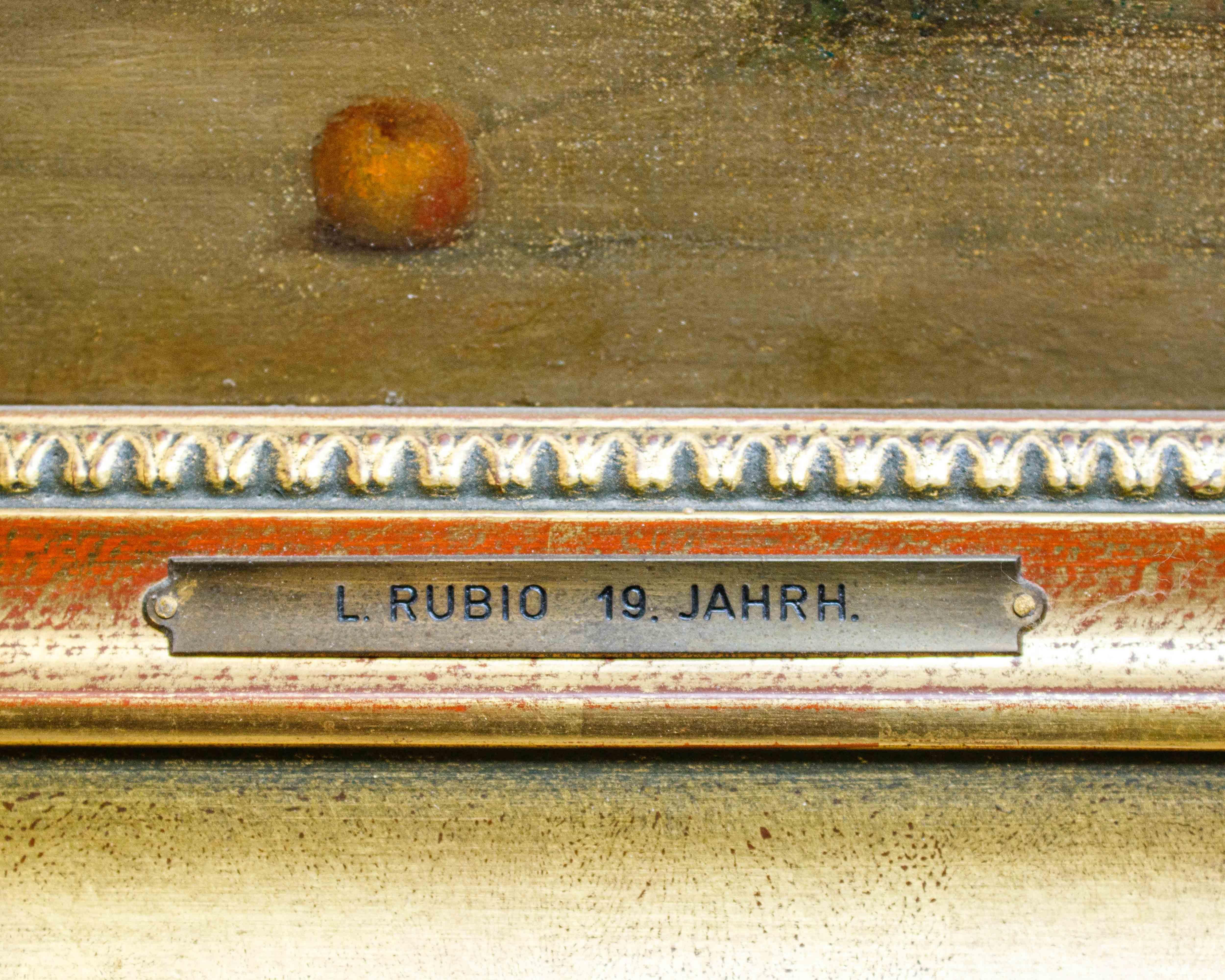 Scena Mediterranea Con Donna E Bambini Di Luigi Rubio xix Secolo For ...