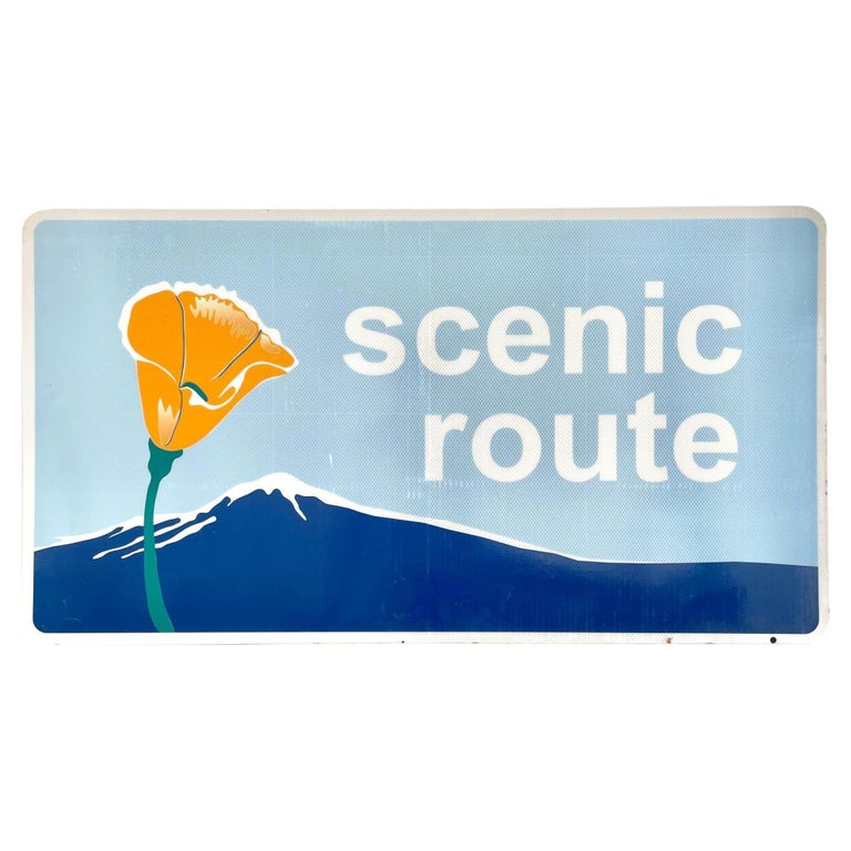 ''Scenic Route'' California Motorway Sign, USA For Sale at 1stDibs