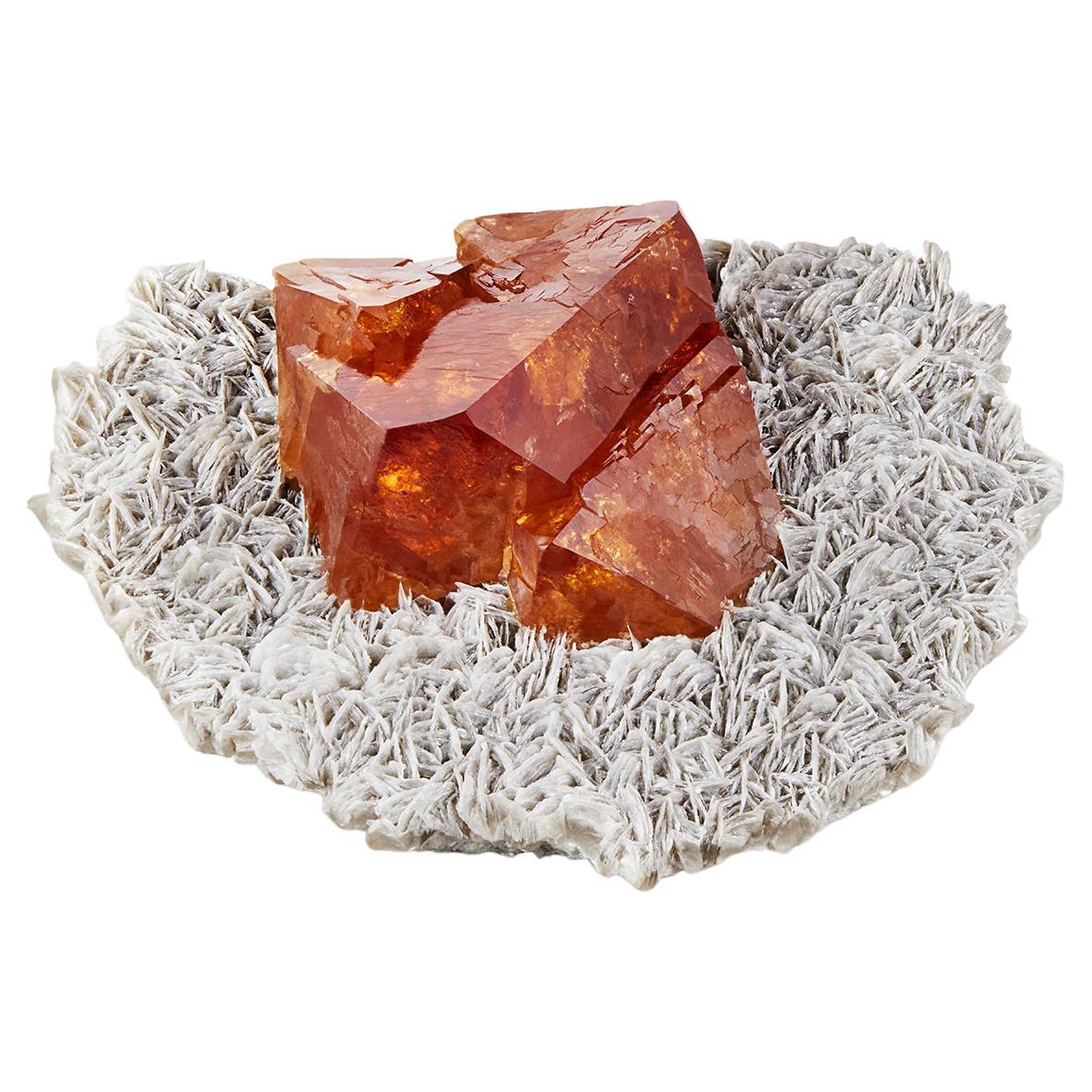 Spessartine Garnet with Muscovite on Albite Matrix From Fujian, China ...