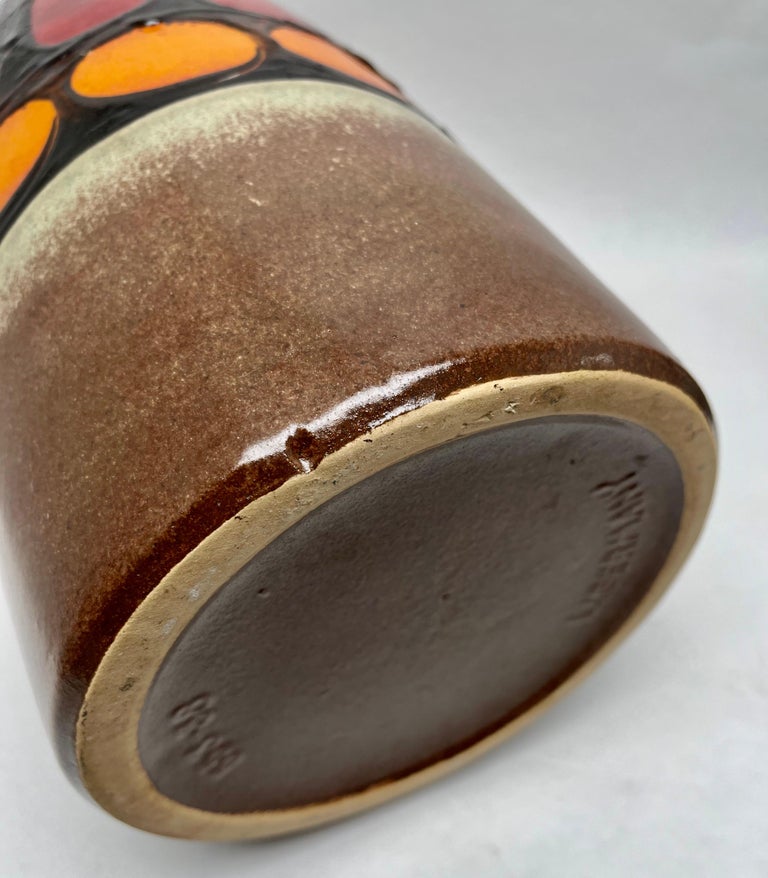 Scheurich Vintage Vase Drip Glaze Germany, 1970s For Sale at 1stDibs