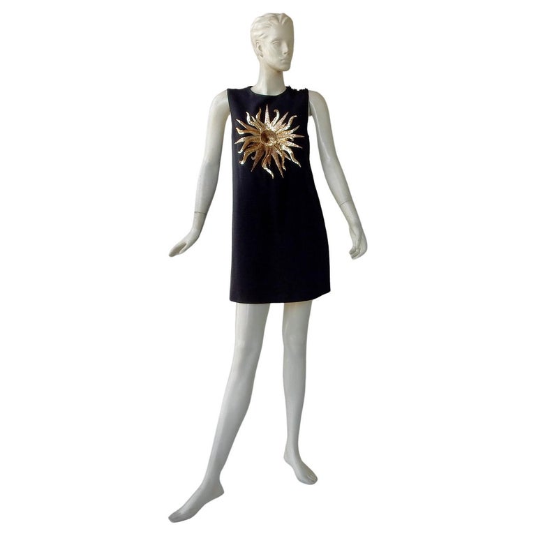 Mini robe emblématique Christian Berard « Sunburst » Schiaparelli sur ...