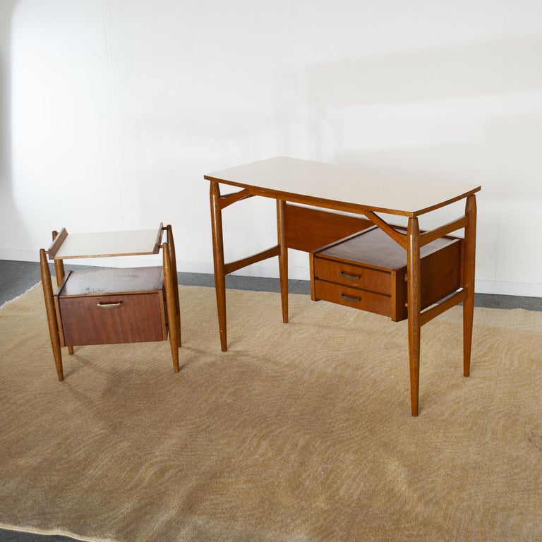 Schirolli Italian Desk and Typist Set from the 60's For Sale at 1stDibs