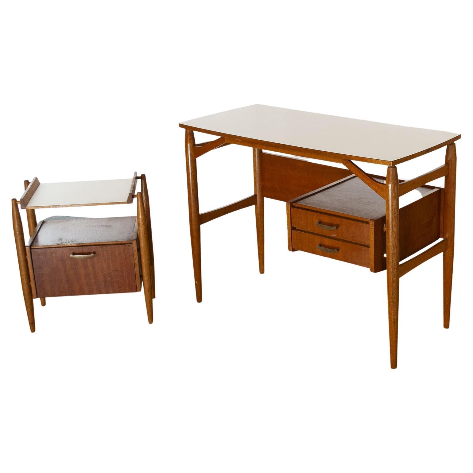 Pedro Ramirez Vazquez Set of Desks and Bench at 1stDibs