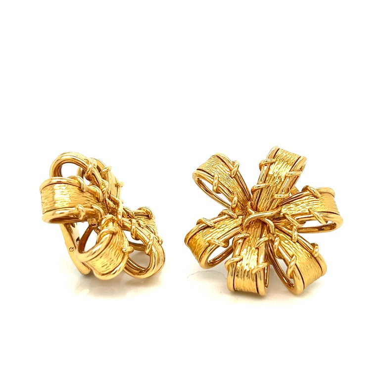 Schlumberger for Tiffany and Co. Gold Ear Clips at 1stDibs