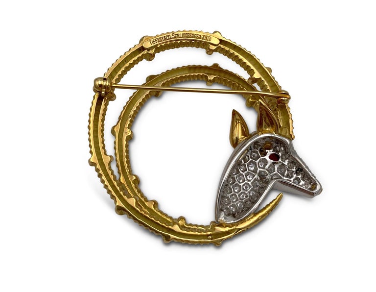 Schlumberger for Tiffany and Co. Gold Platinum and Diamond Ibex Ram ...