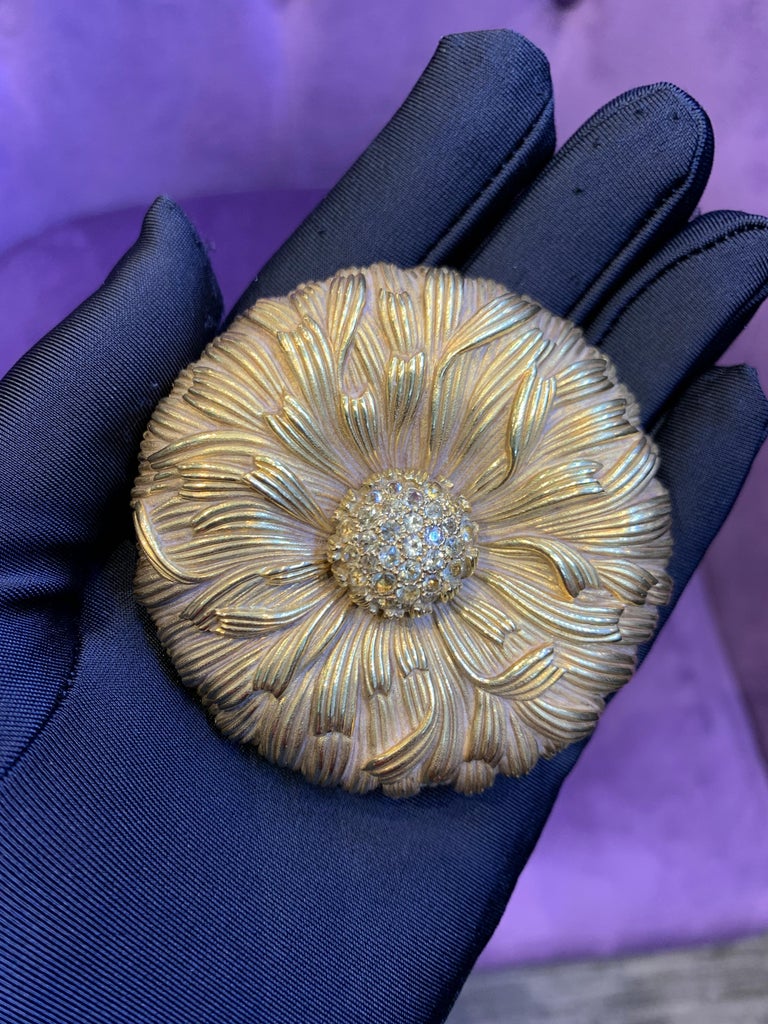 Schlumberger for Tiffany and Co. Yellow Sapphire and Gold Floral ...