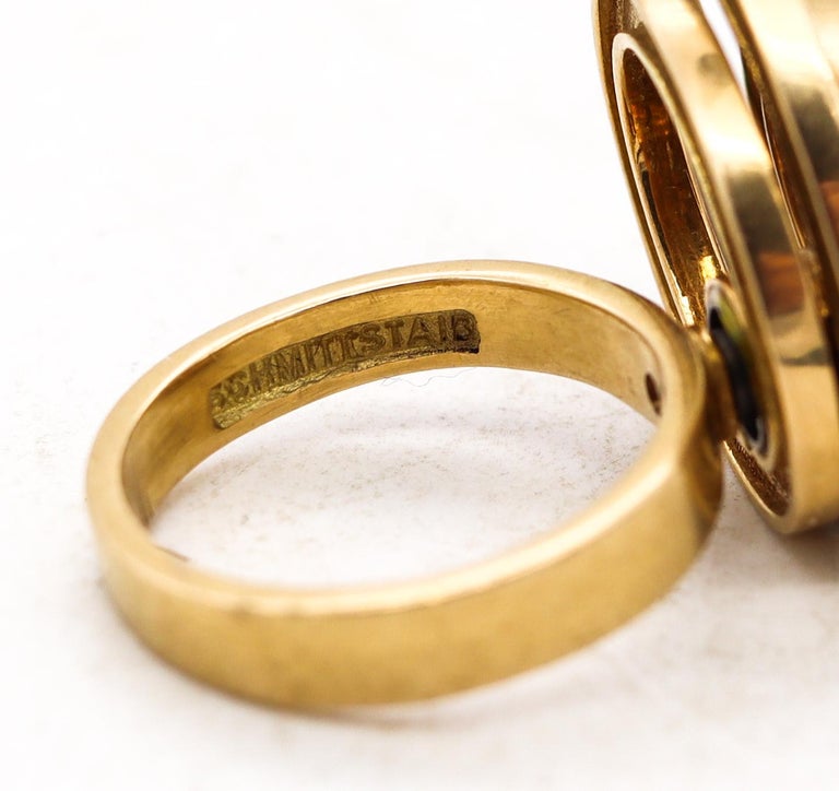 Schmitt and Staib Germany 1971 Rare Enameled Kinetic Spinner Ring in ...