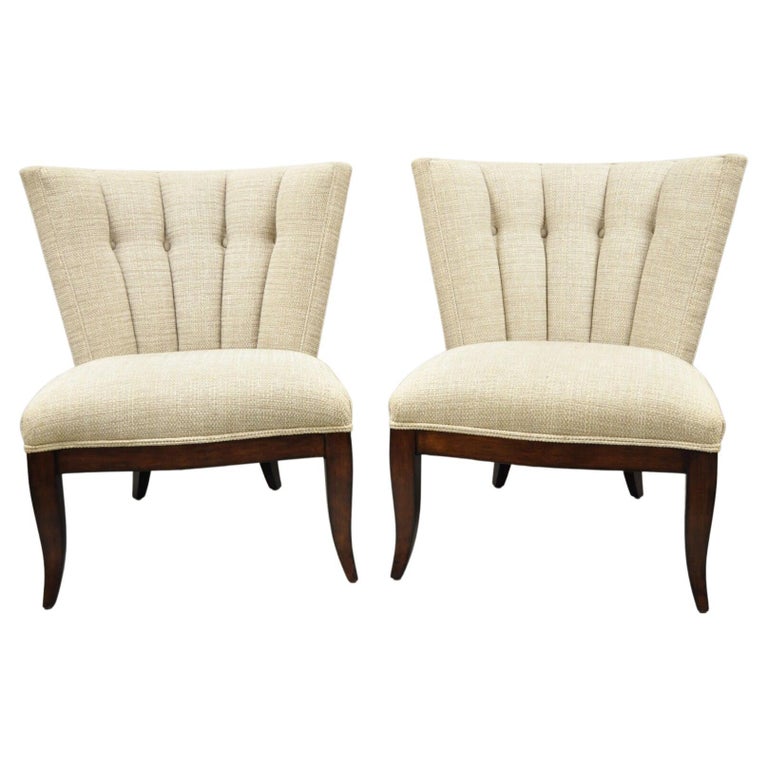 Schnadig Heritage Portfolio Ava Slipper Lounge Chair, a Pair at 1stDibs