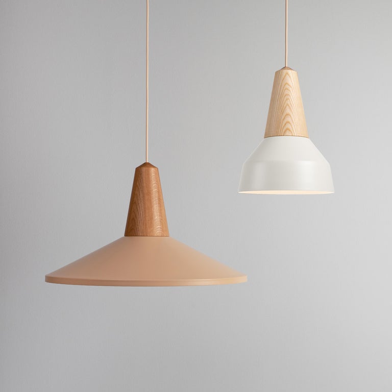 Schneid Studio Eikon Basic White, Ash, Pendant Lamp For Sale at 1stDibs