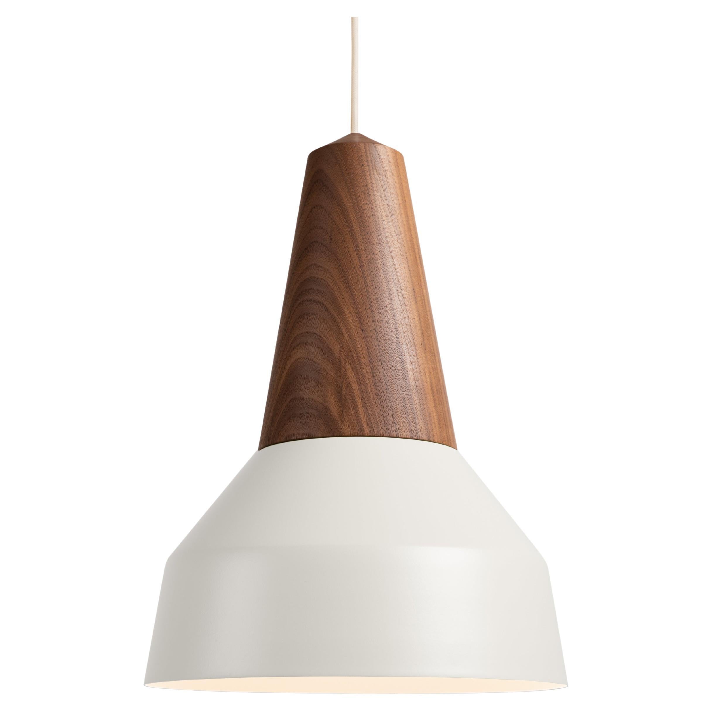 Schneid Studio Eikon Basic White, Walnut, Pendant Lamp For Sale at 1stDibs