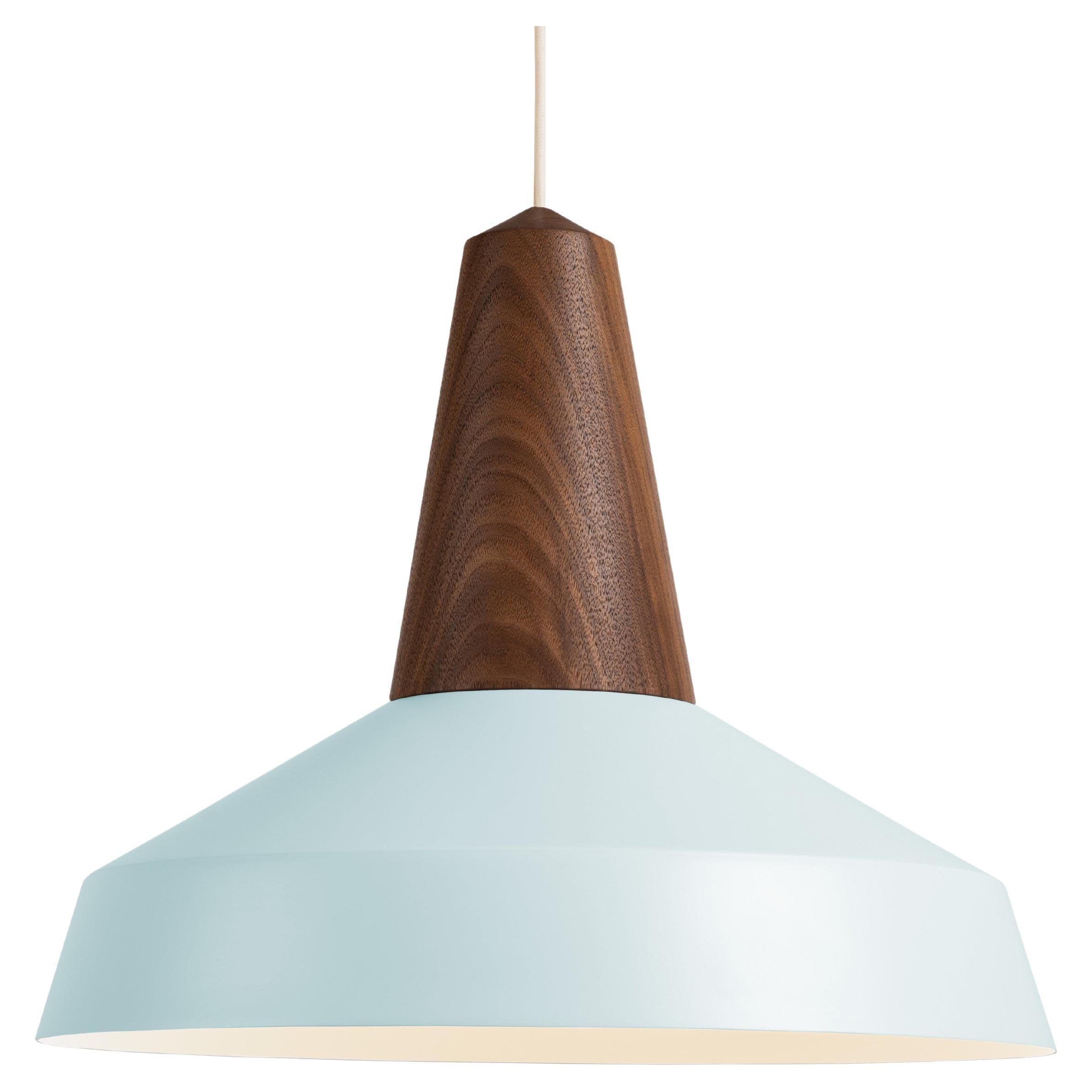 Schneid Studio Eikon Shell Sky Blue, Walnut, Pendant Lamp For Sale at ...