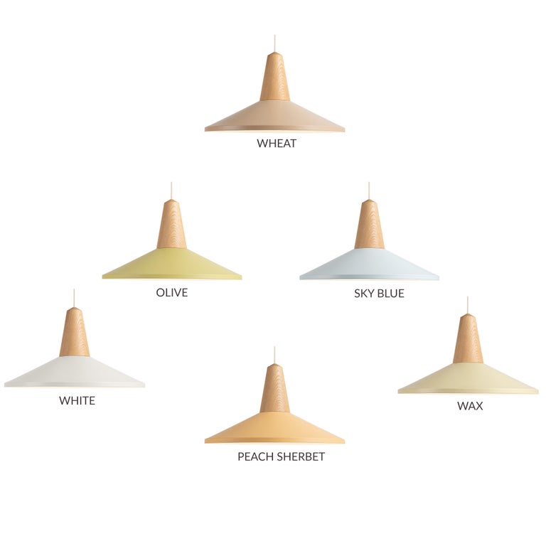 Schneid Studio Eikon Shell Peach Sorbet, Oak, Pendant Lamp For Sale at ...