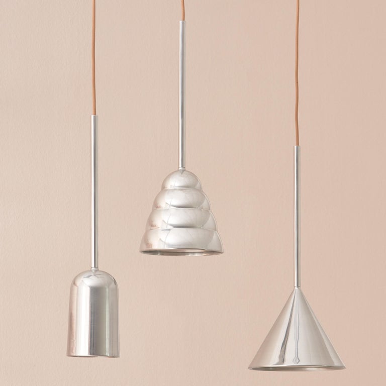 Schneid Studio Figura Cone Lamp, Chrome For Sale at 1stDibs