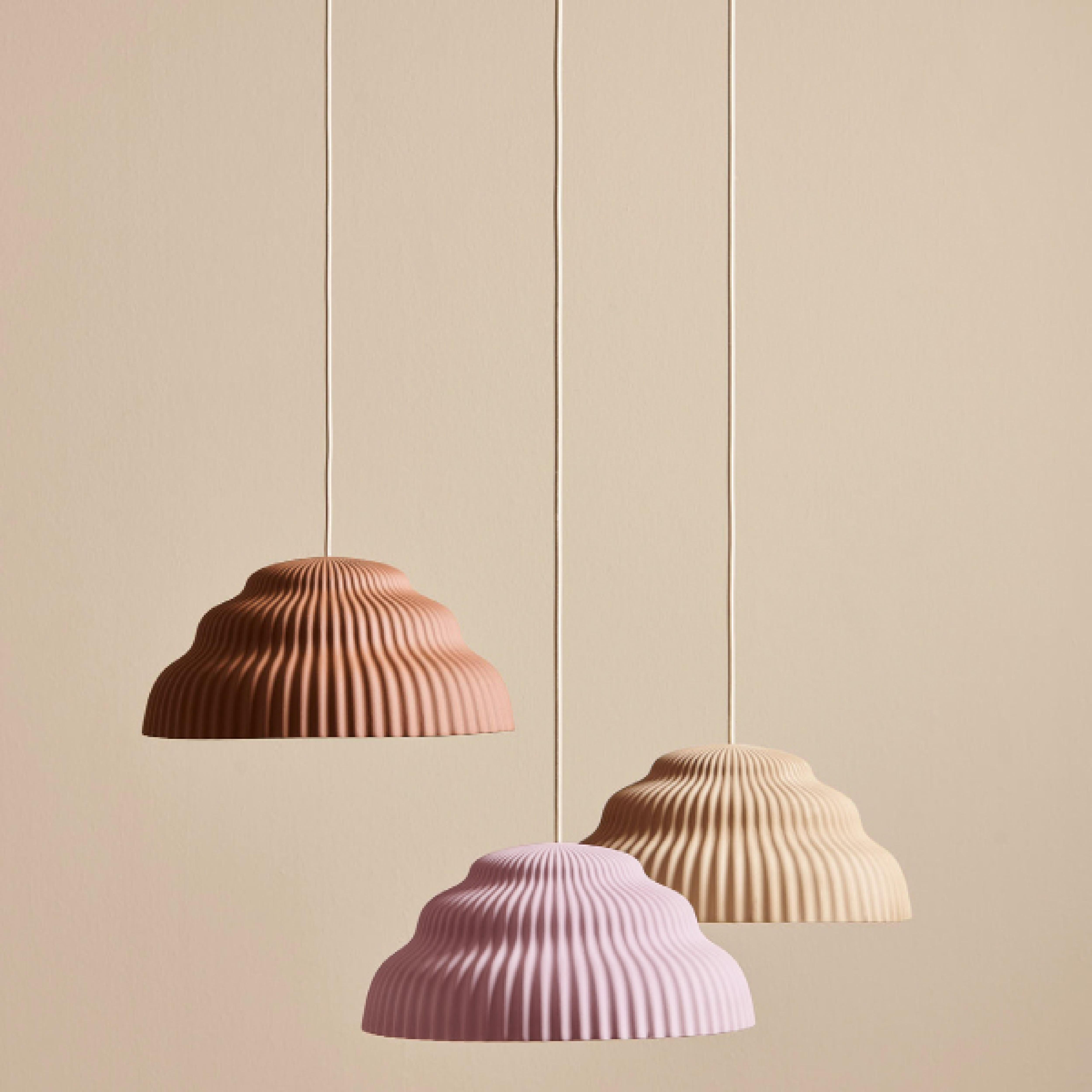 Schneid Studio Kaskad Biscotti, Ceramic, Pendant Lamp For Sale at 1stDibs