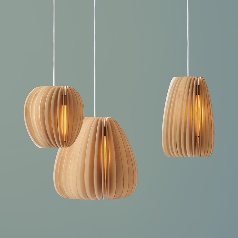 Schneid Studio Pirum Pendant Lamp, Poplar Wood For Sale at 1stDibs