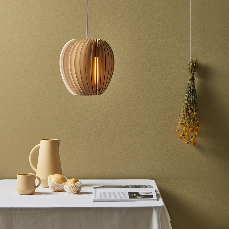 Schneid Studio Pirum Pendant Lamp, Poplar Wood For Sale at 1stDibs