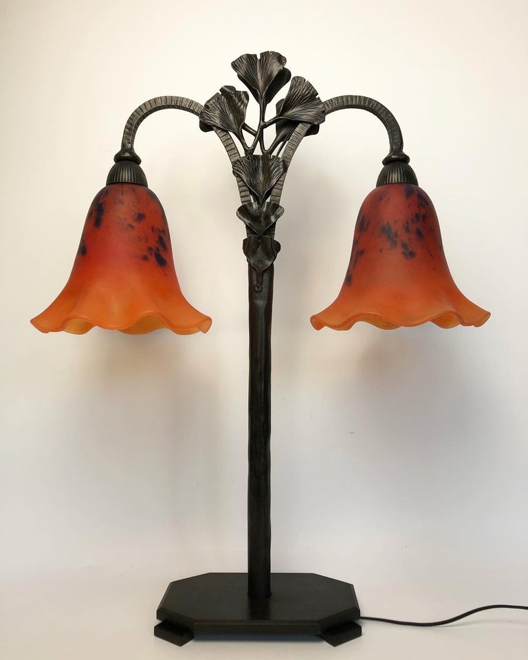 Schneider Art Deco Lamp For Sale at 1stDibs