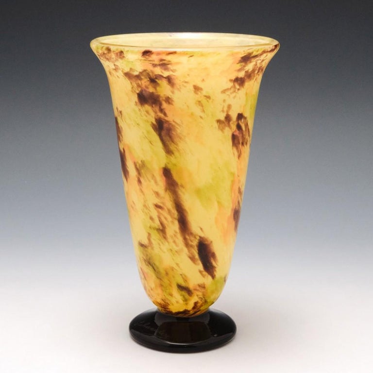 Schneider, Le Verre Francais Cameo Glass Vase 1928 For Sale at 1stDibs