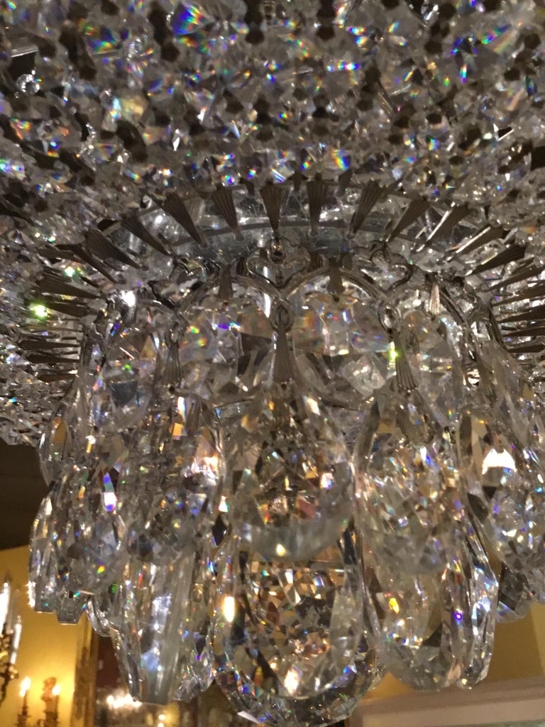 Schonbek Crystal Chandelier with Fourteen Lights For Sale at 1stDibs