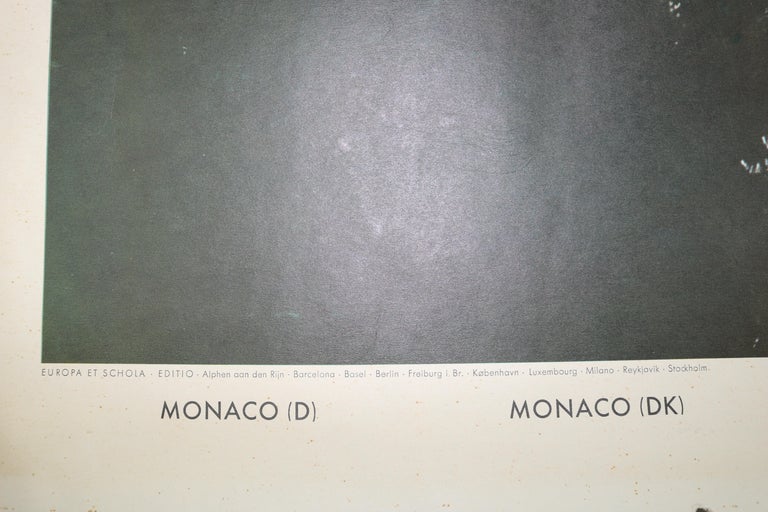 School Wall Chart, Monaco For Sale at 1stDibs