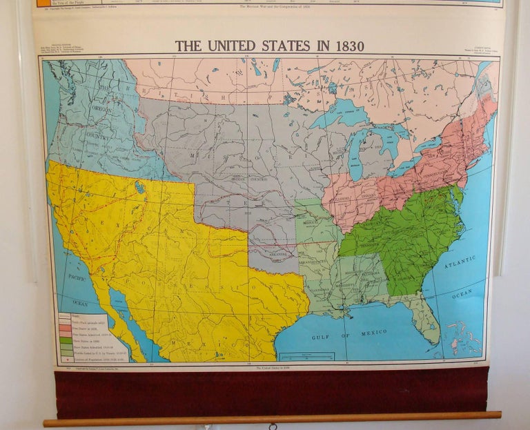 School Wall Map American History For Sale at 1stDibs