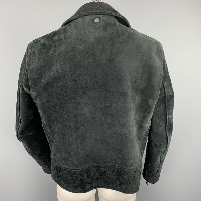 SCHOTT Size XL Black Suede PERFECTO Motorcycle Jacket at 1stDibs ...