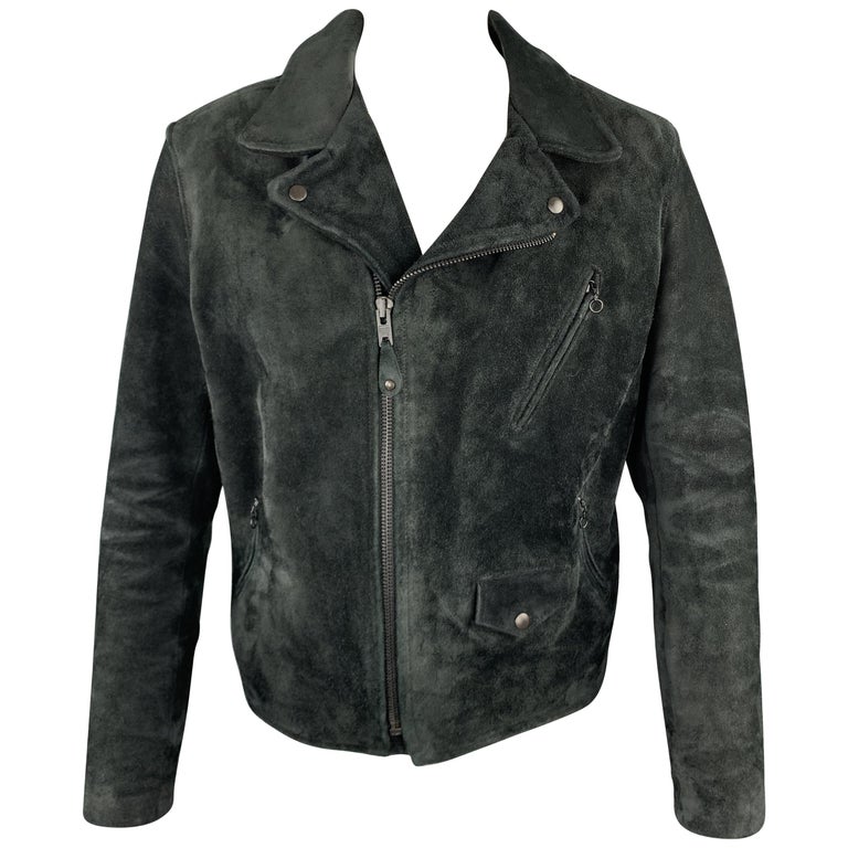 SCHOTT Size XL Black Suede PERFECTO Motorcycle Jacket at 1stDibs ...