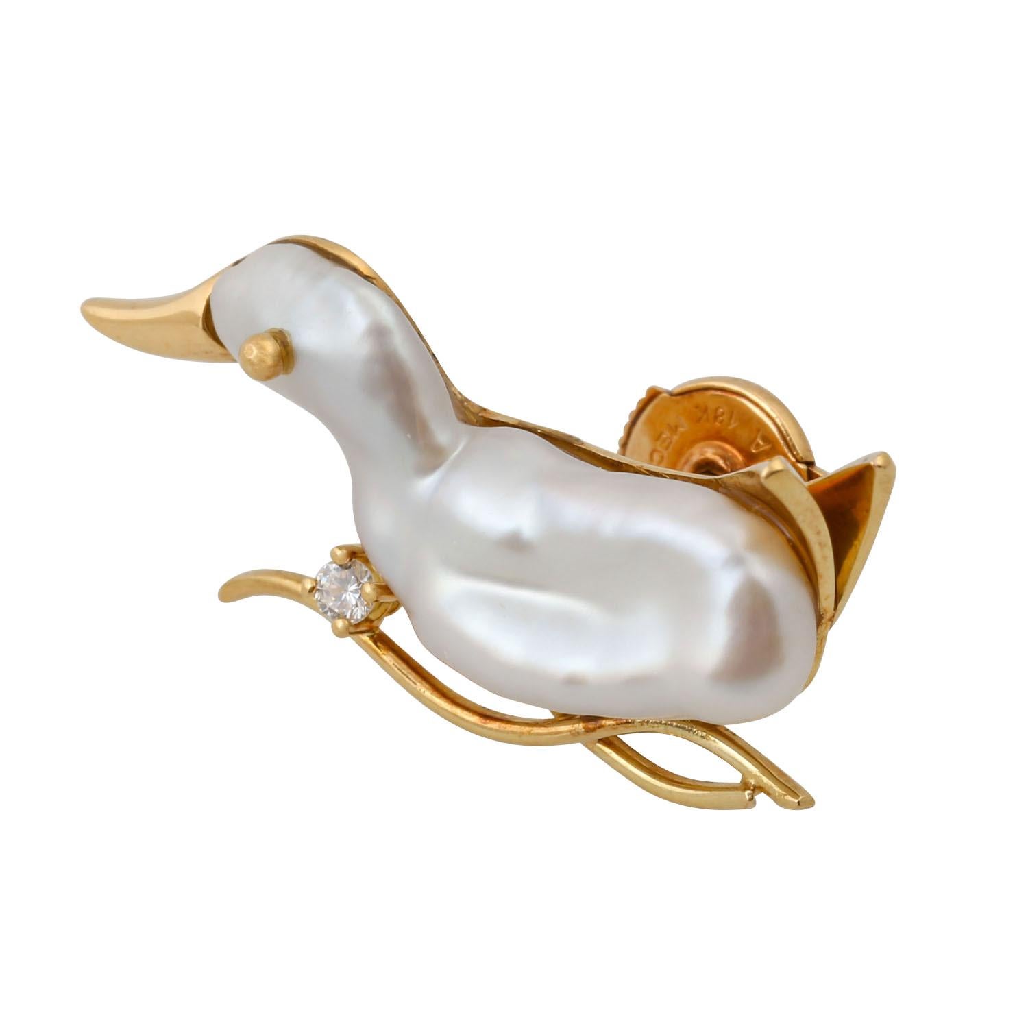 SCHOTT Small Brooch "Duck" For Sale at 1stDibs