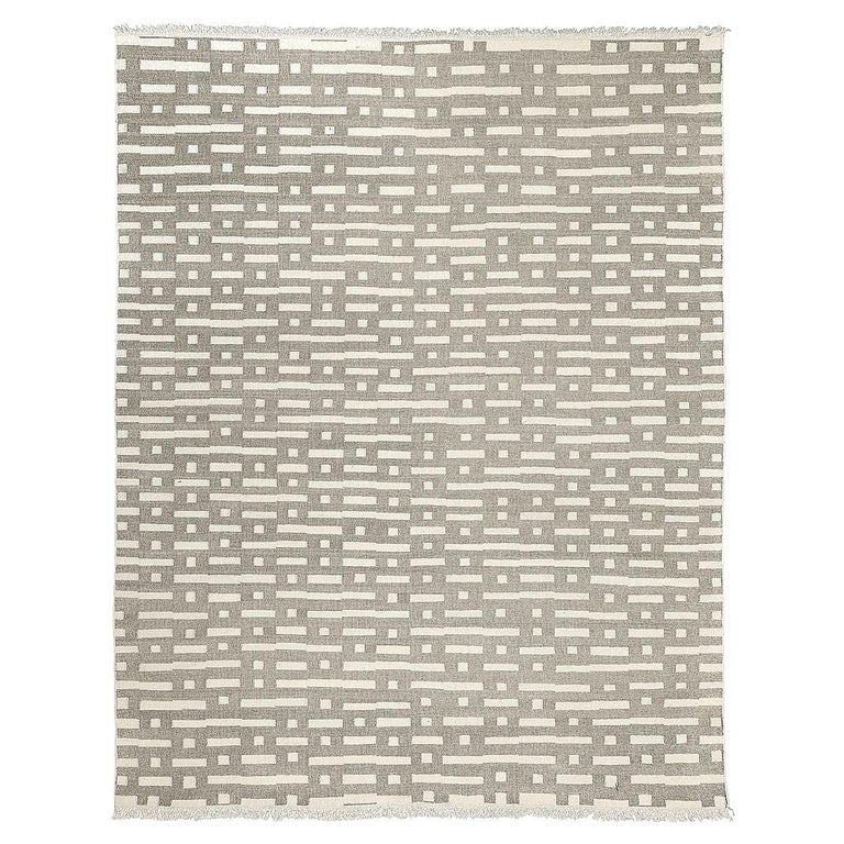 Schumacher Abstract Ikat 9' x 12' I/O Rug In Stone For Sale at 1stDibs