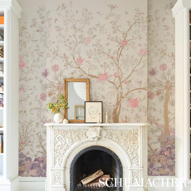 Schumacher Amaltas Wallpaper Mural in Document For Sale at 1stDibs