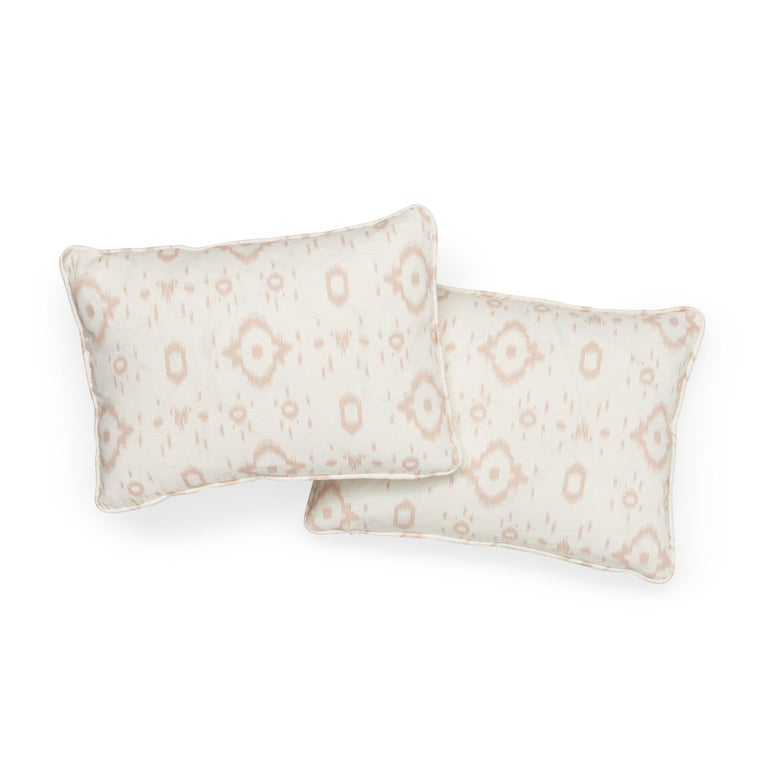 Schumacher x Veere Grenney Tabitha Quiet Pink Linen Two-Sided Pillow ...
