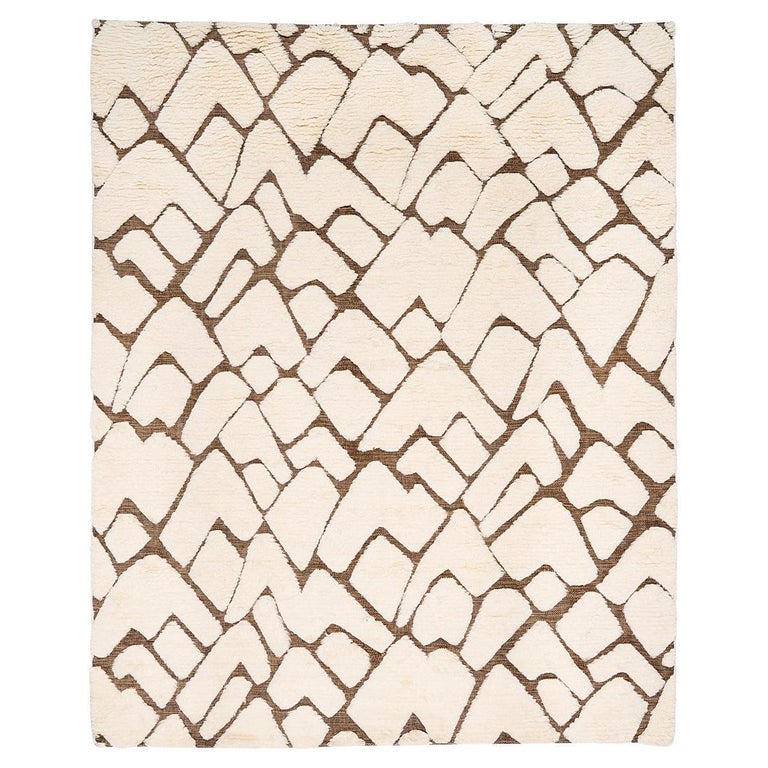 Schumacher Zimba 9' x 12' Rug In Ivory and Brown For Sale at 1stDibs