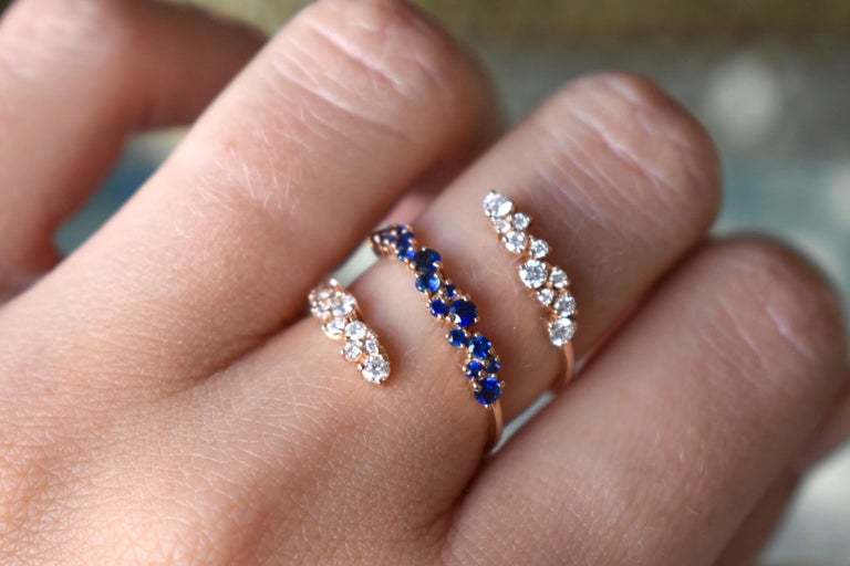 Customizable Scintilla Three Row Spiral Ring For Sale at 1stDibs