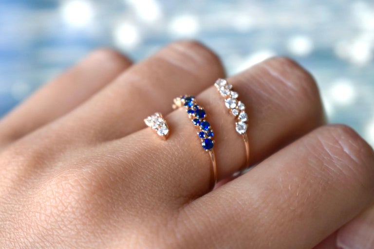 Customizable Scintilla Three Row Spiral Ring For Sale at 1stDibs