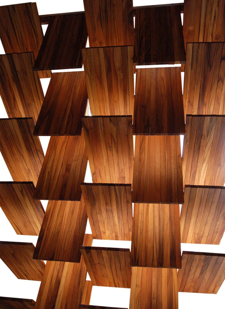 Scissor Wall Room Divider in Teak For Sale at 1stDibs