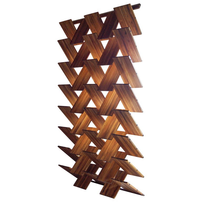 Scissor Wall Room Divider in Teak For Sale at 1stDibs