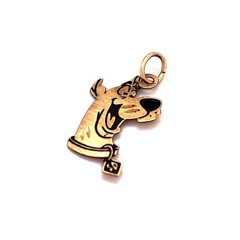 Scooby-Doo Charm in 14 Karat Yellow Gold For Sale at 1stDibs