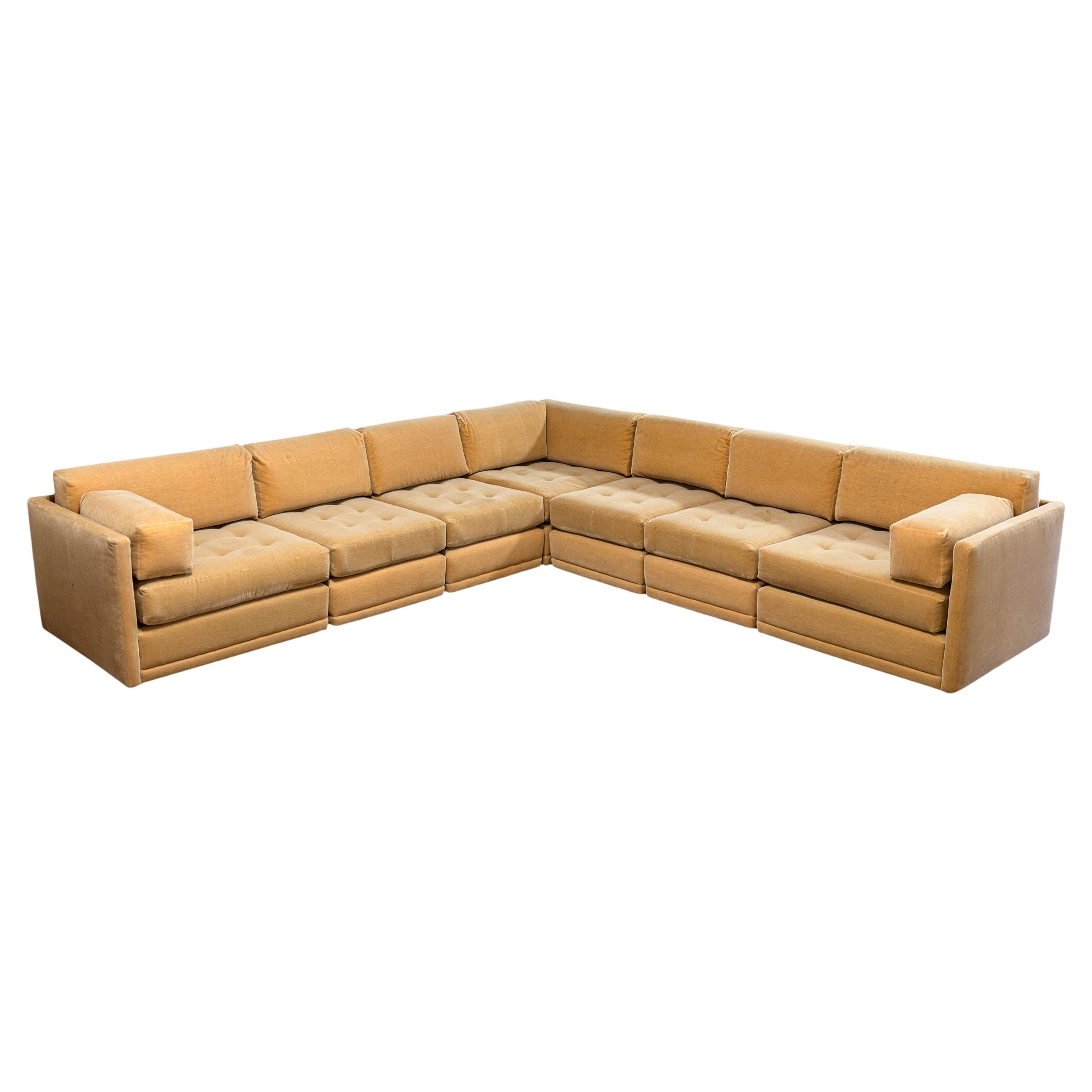 Scope NY Modular Sofa Sectional With Donghia Beige Mohair Contemporary ...