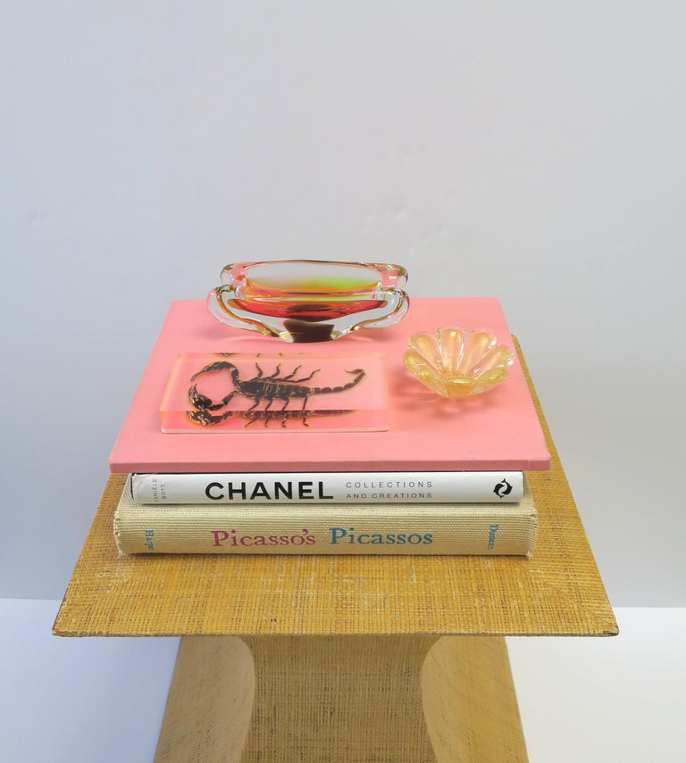 Scorpion Scorpio Encased in Pink Acrylic Lucite, circa 1970s For Sale ...